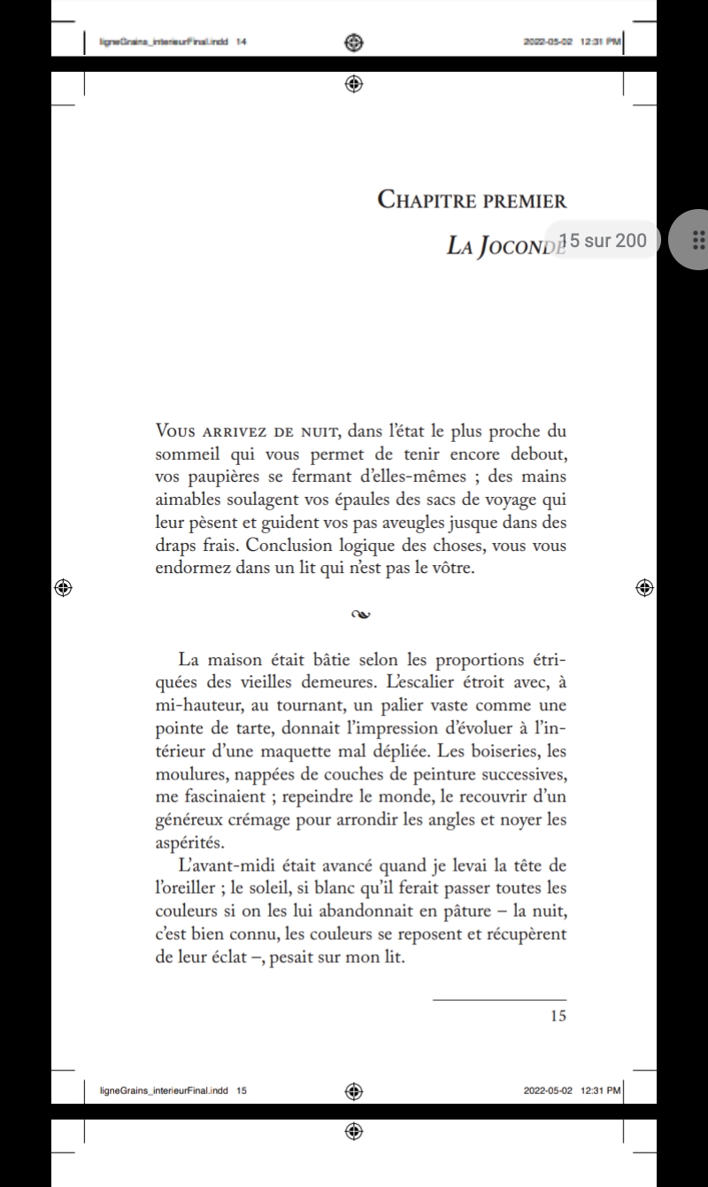 Parapluie et Ligne de grains – Propos hors propos